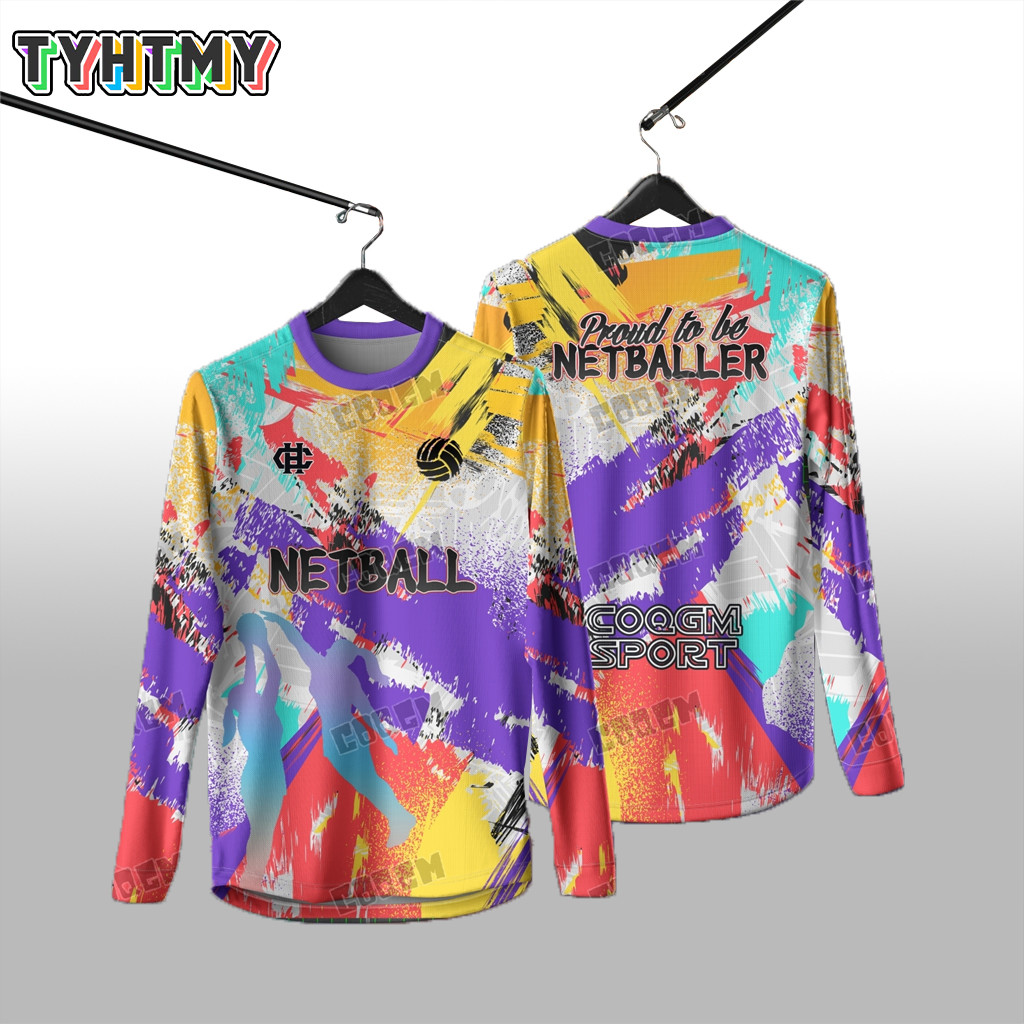 【Ready Stock】2025 New Design Baju Netball Custom Jersey Name and number ...