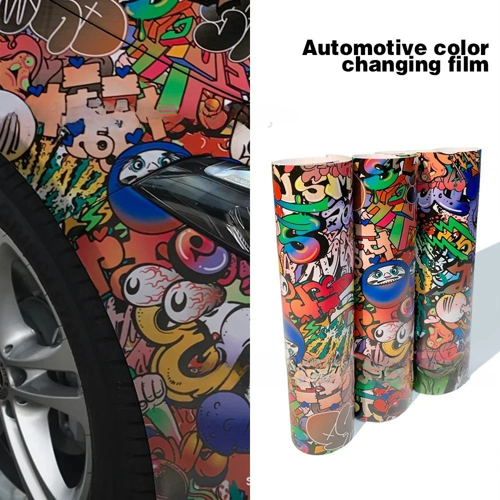 HD Cartoon Sticker Bomb Wrap Camo Vinyl Wrap Film Sticker Graffiti Bomb ...