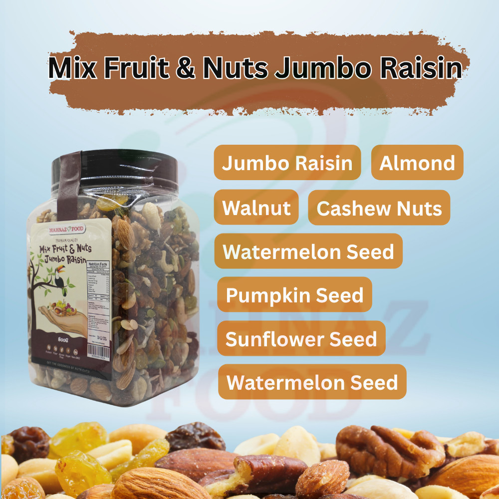 Mahnaz Food Mix Fruit And Nut Jumbo Raisin 800G | Shopee Malaysia