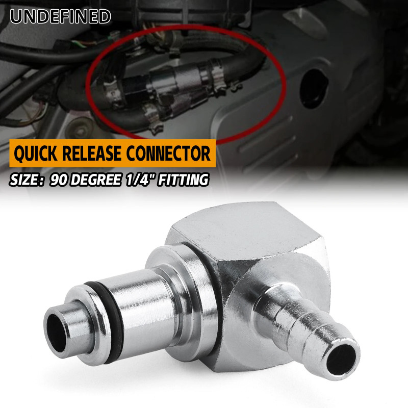 1/4 5/16" 3/8 Male 90 Degree Gas Fuel Line Hose Quick Release ...