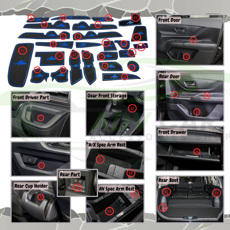 Perodua Car Interior Slot Mat Axia Ativa Alza Bezza Myvi Storage Tank ...