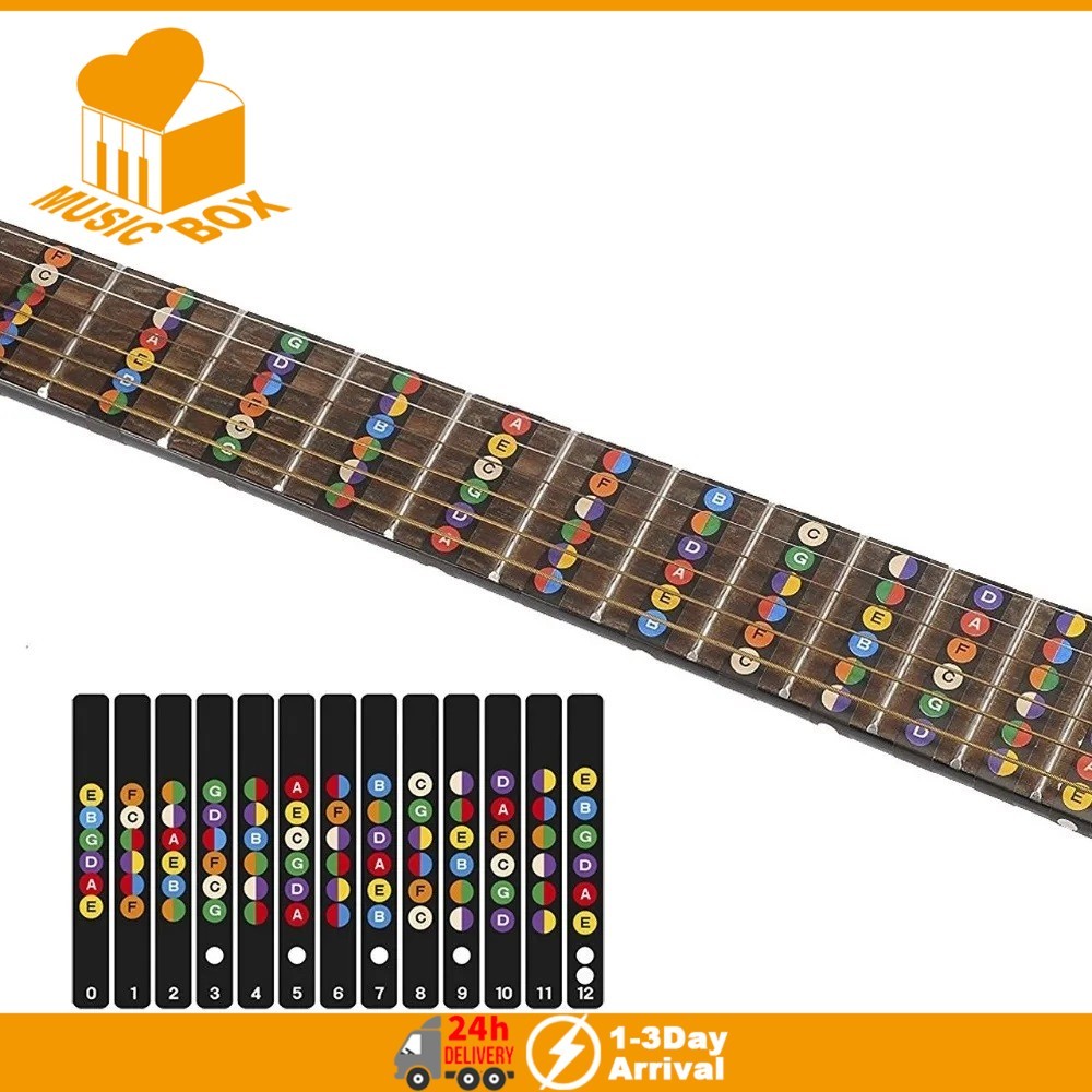 Guitar Stickers Guitar Fretboard Note Labels Guitar Parts Stickers ...
