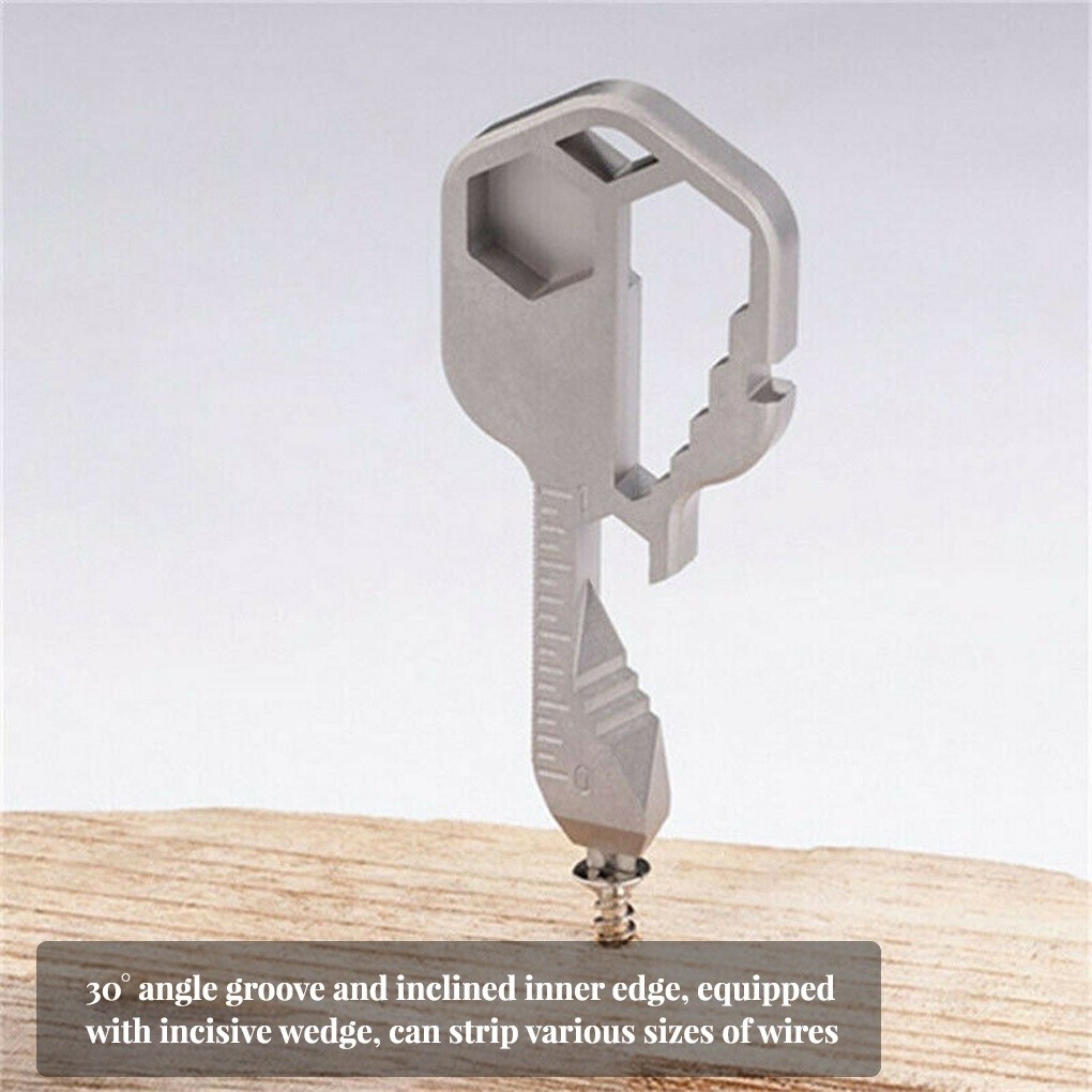24- in-1 Key Shaped Pocket Tool, multitool key with key chain, Outdoor ...