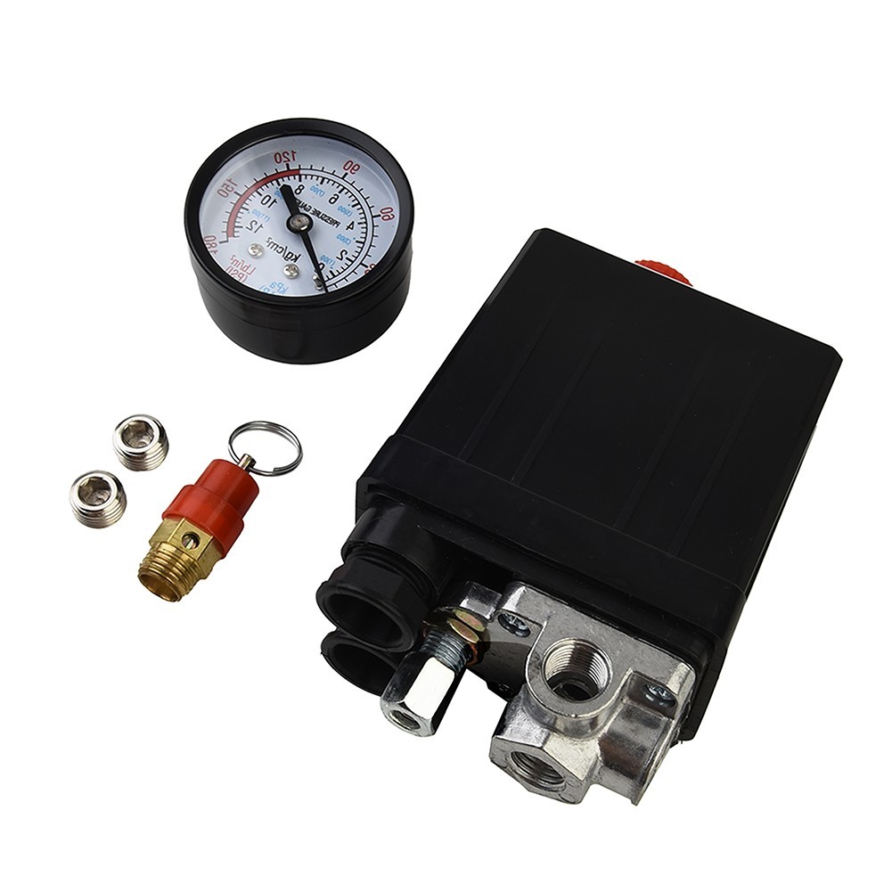 [LLMA] 175psi 4 Port Air Compressor Pressure Switch Manifold Regulator ...