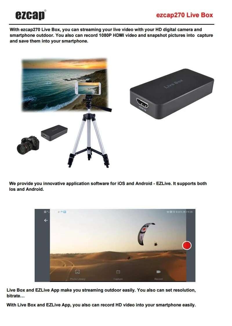 Phone Live Streaming Box Game Recording Plate HDMI USB 2.0 Video ...