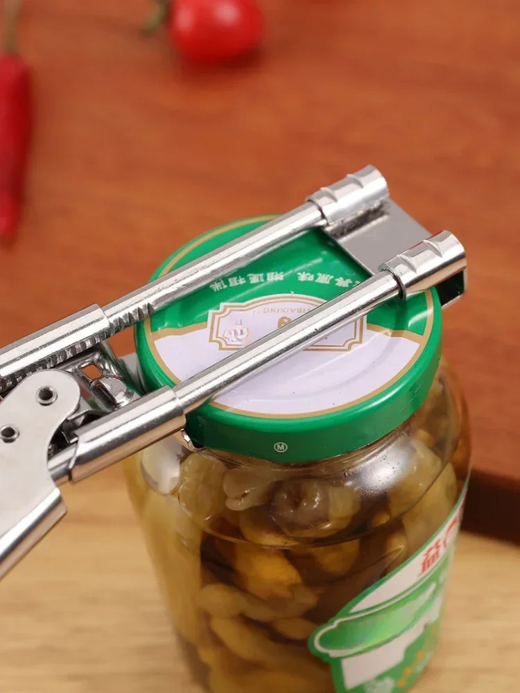 Adjustable Can Opener Multi-Function Bottle Opener Non-slip Stainless ...