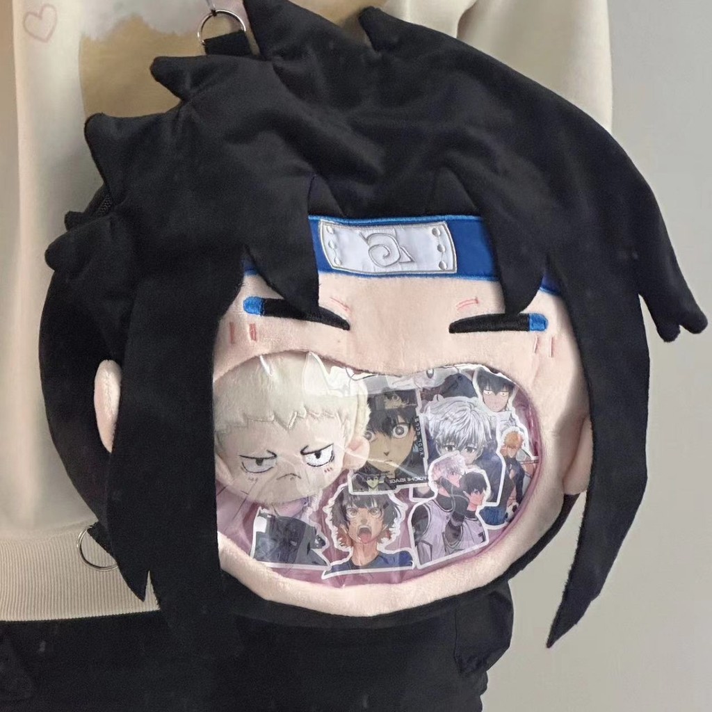 Naruto Sasuke Uchiha Plush Backpack With Large Capacity For Daily Use ...