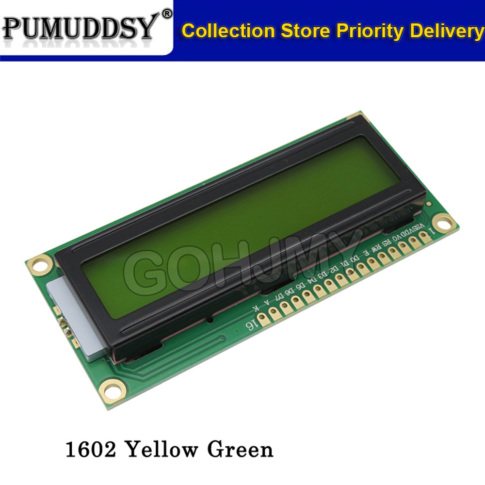 1PCS LCD1602 1602 module green screen 16x2 Character LCD 1602 5V green ...