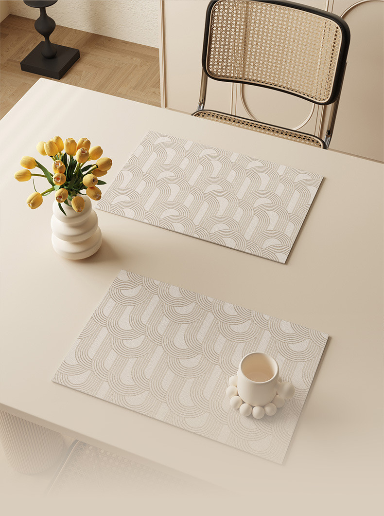 Silent Style Placemat Waterproof Oilproof Small Table Mat Leather Table ...
