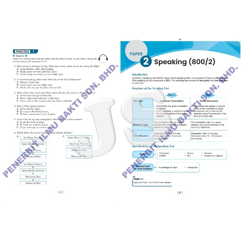 NOTES & PRACTICES MUET ENGLISH TEST STPM (CEFR-ALIGNED) BUKU RUJUKAN ...