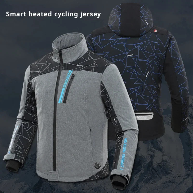 DUHAN Winter Motorcycle Heated Jacket & Pants Set Men's Moto Cycling ...