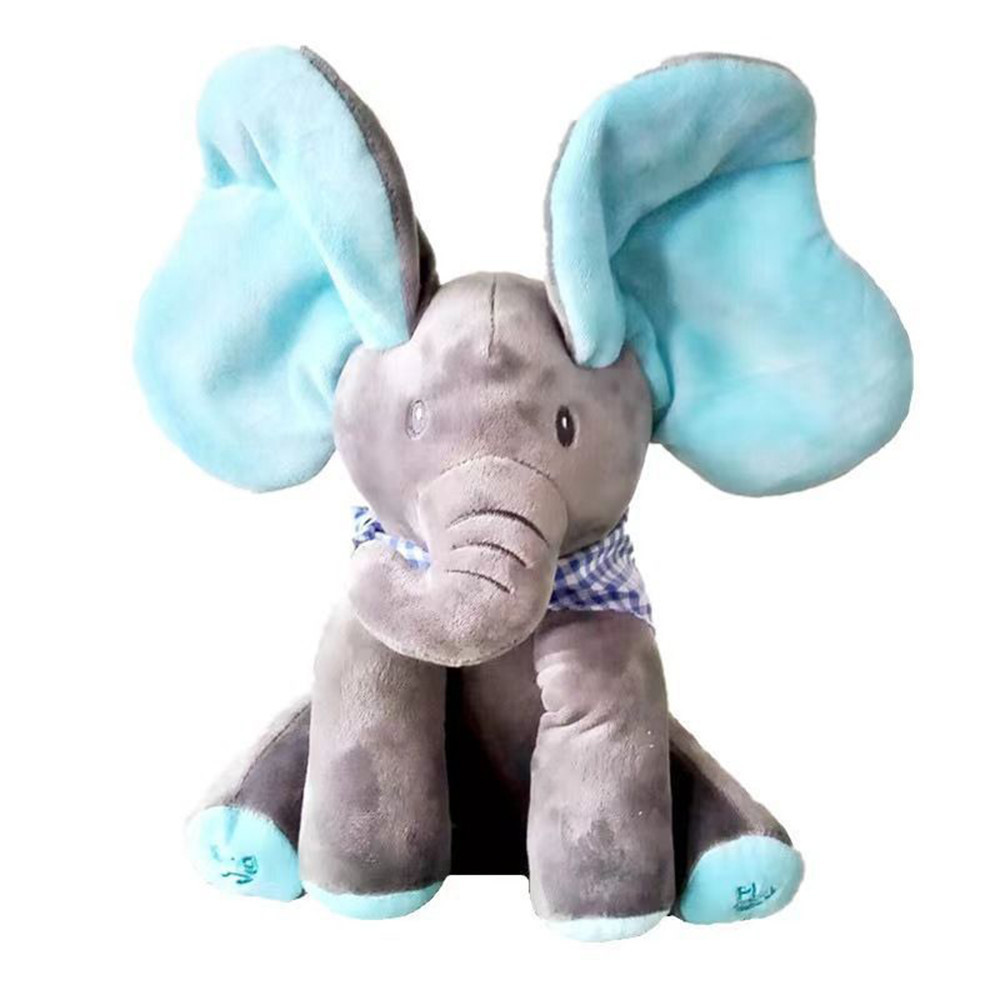 Talking Baby Elephant Plush Doll Movable Elephant Ears Soothe Children ...