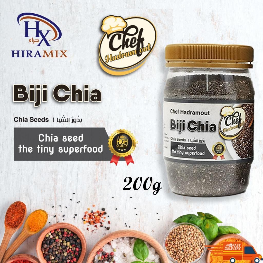 Chia Seed | Chef Hadramawt Sia seeds 200g chia seed Food Beans | Shopee ...