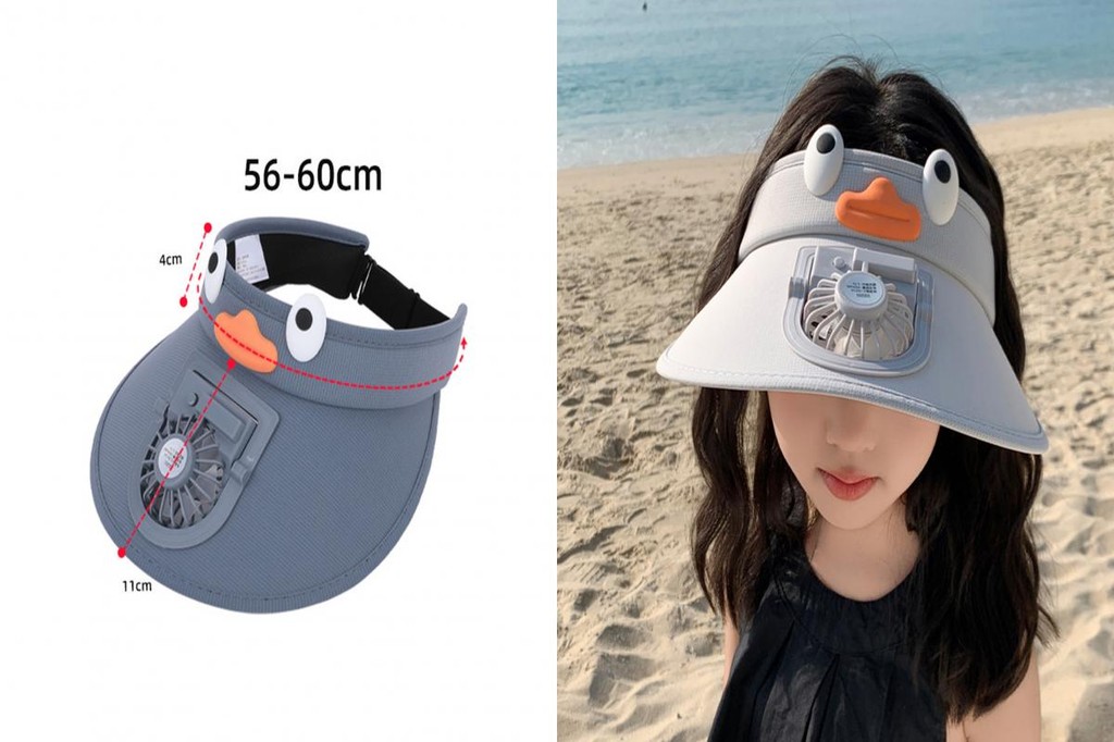 Cartoon Design Kids Sun Hat Uv-resistant Kids Hat with Fan Cartoon ...