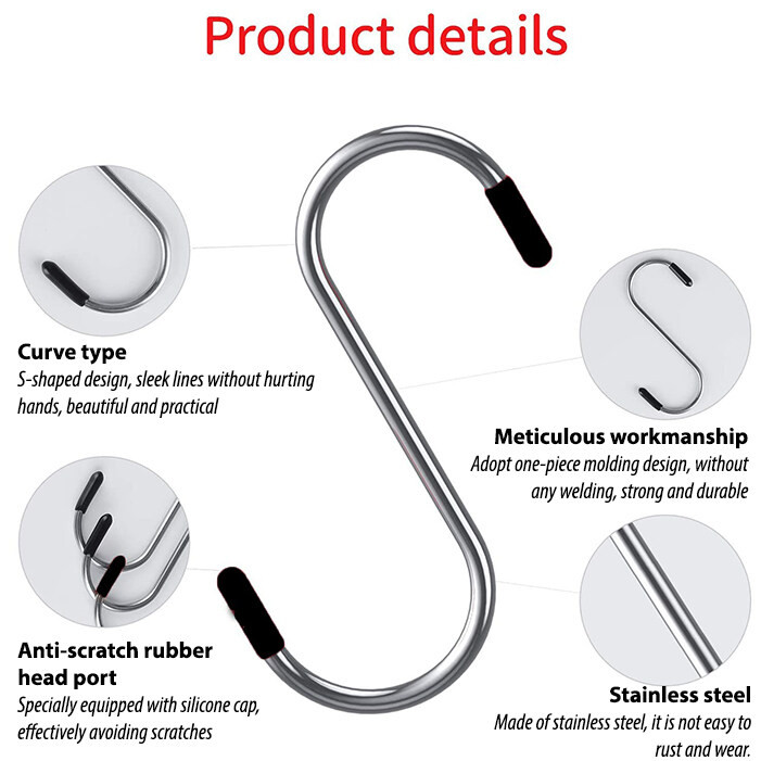 S HOOK MULTIPURPOSE USE FOR KITCHEN WARDROBE WORK SHOP BATHROOM GARDEN ...
