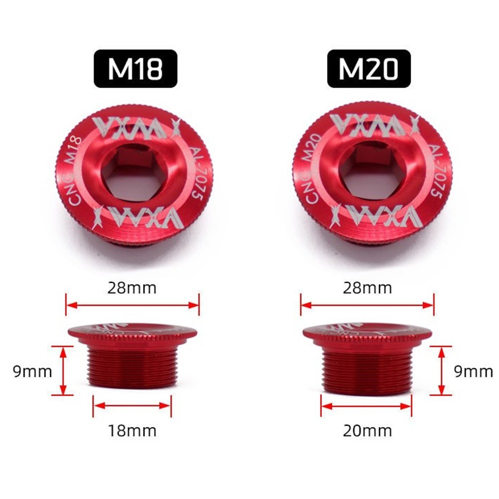 [GTTR-HOT] Crank Cover Screw Cap M19 M20 Crankset Aluminum MTB Road ...