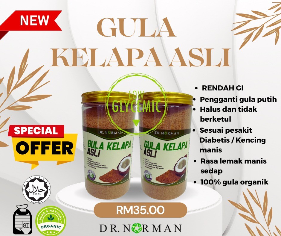DR NORMAN Gula Kelapa Asli 100% Tanpa Campuran / Serbuk Gula Melaka ...