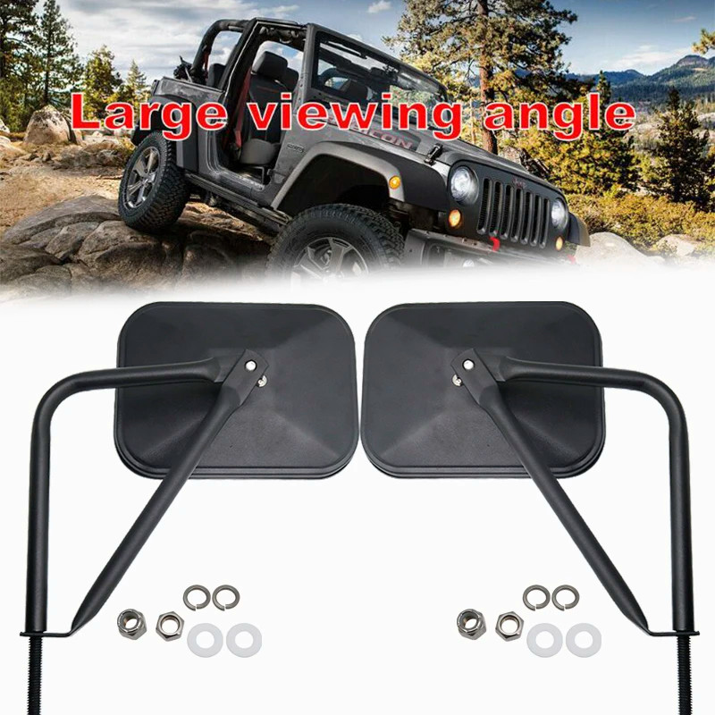 Offroad Car Side Rearview Mirror Adjustable Rear View Mirrors for Jeep ...