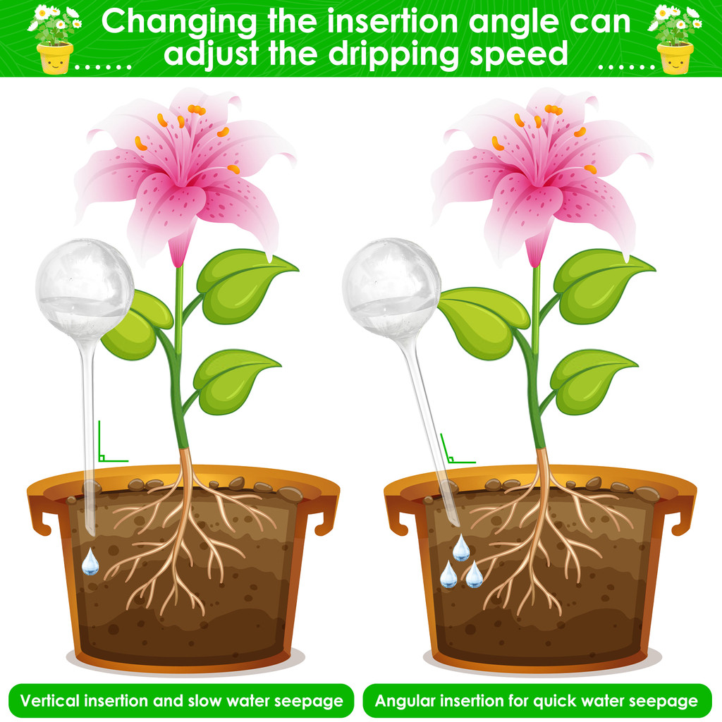 Automatic Plant Watering Ball - Adjustable Water Flow Waterer ...