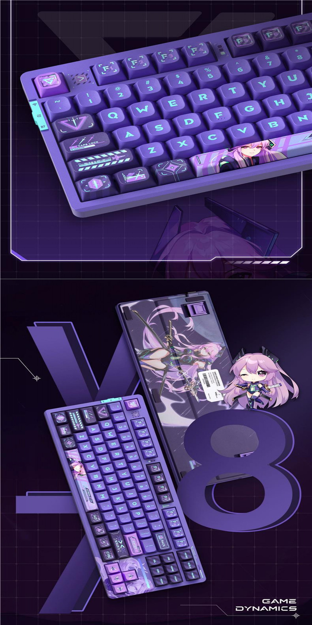 VGN V87 Pro Gasket Mechanical Keyboard – Tri-Mode, Hot-Swappable, RGB ...