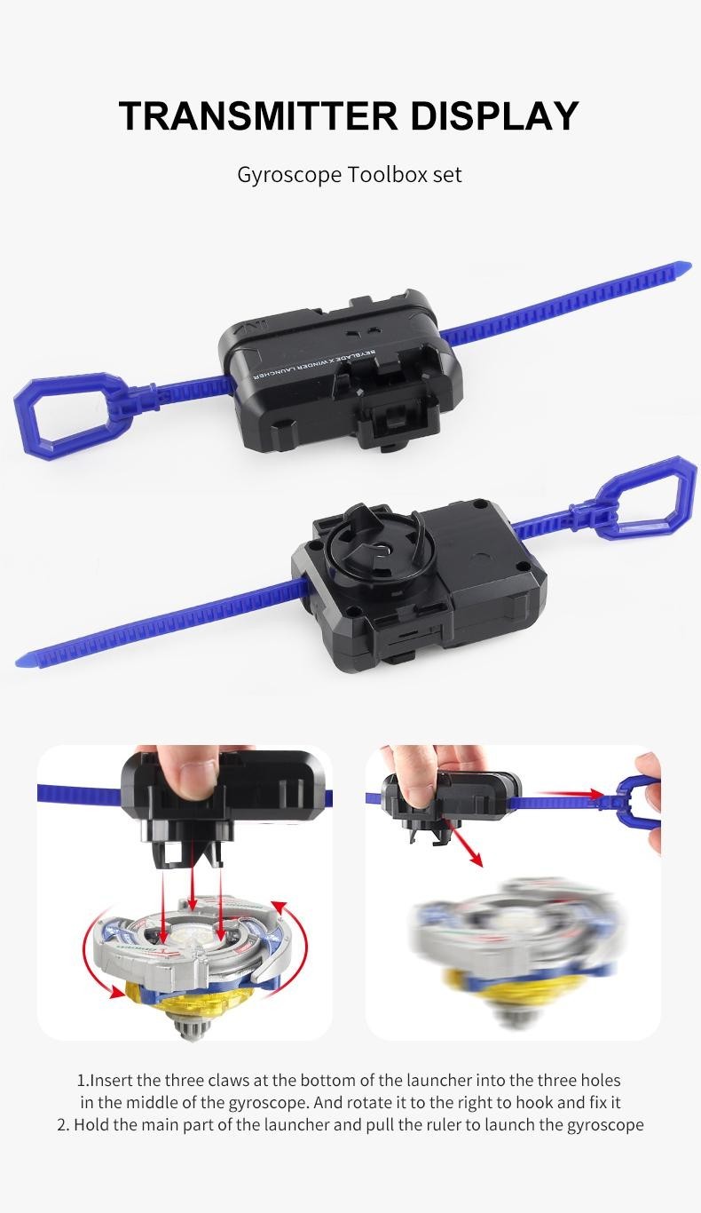 Spinning Beyblade X Beyblade Burst F753-F716 Tool box set 7pcs Multiple ...