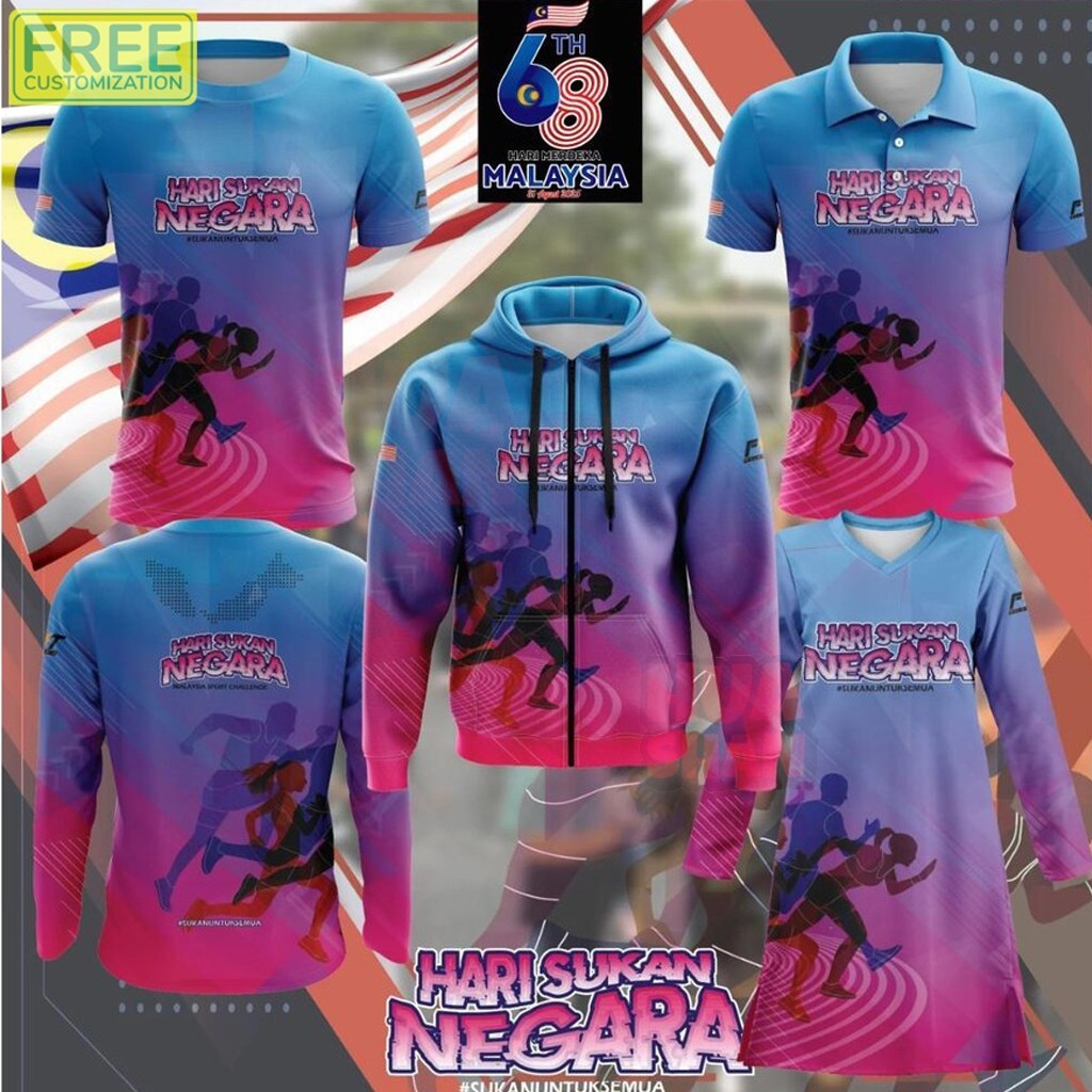 2025 - 2026 new Merdeka Malaysia 68 Theme - designed 3D Polo T - shirts ...