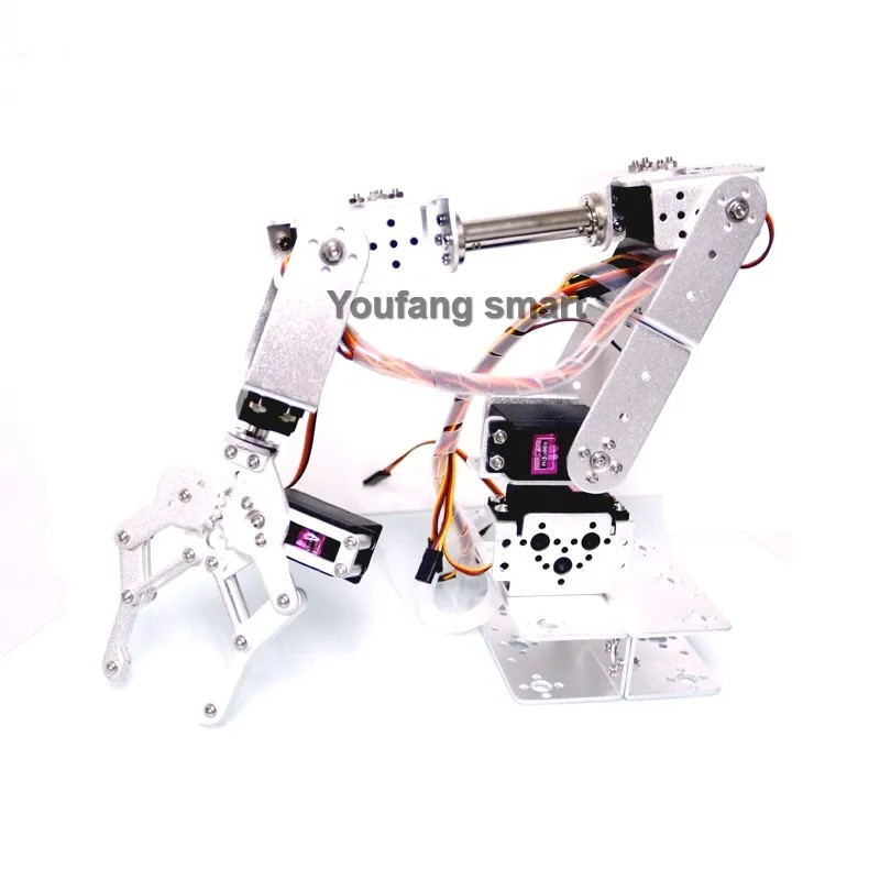 Sliver 6 DOF Robot Metal Alloy Mechanical Arm Claw MG996 for Arduino ...
