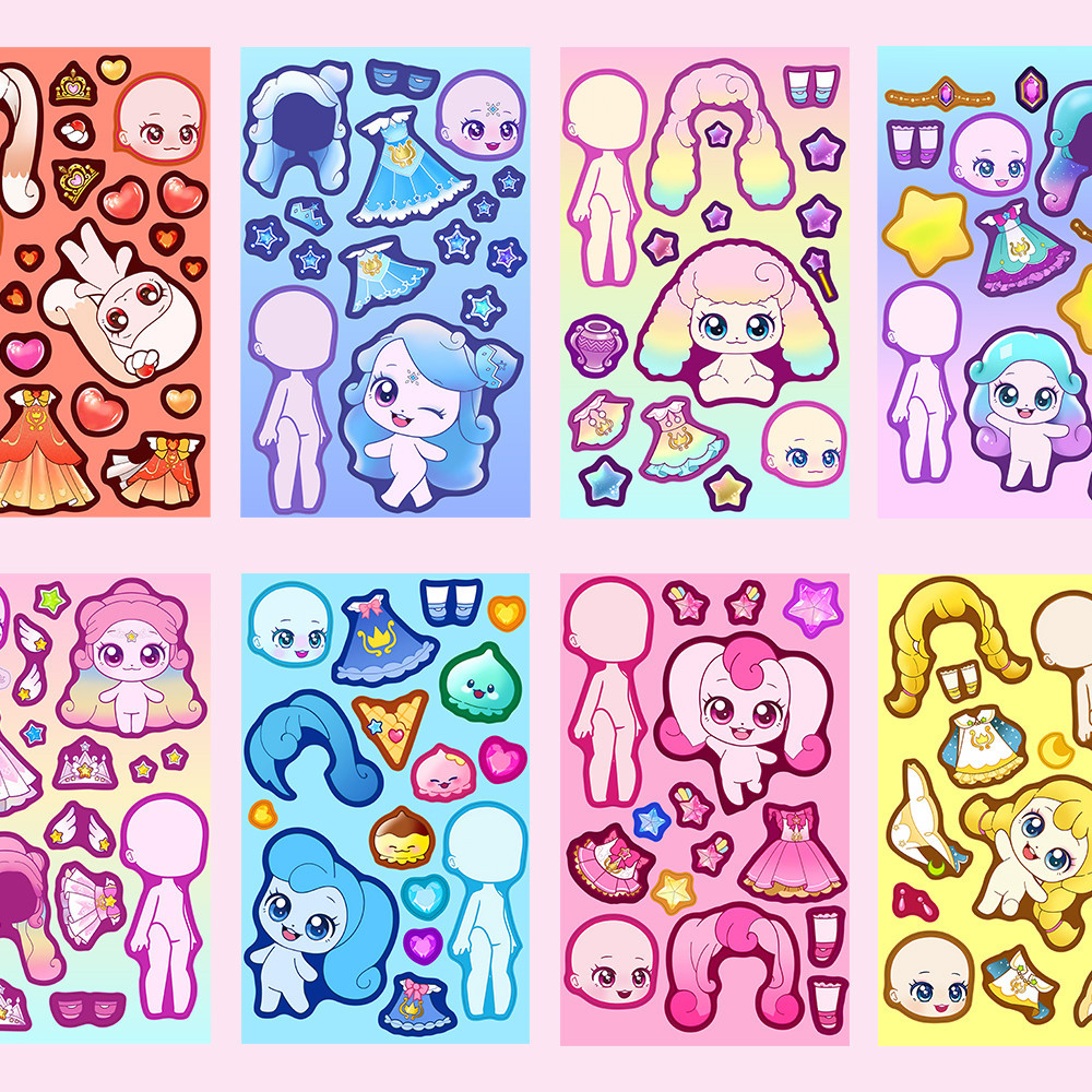 8PCS New Catch! Teenieping Puzzle Stickers for Girls DIY Teenieping ...