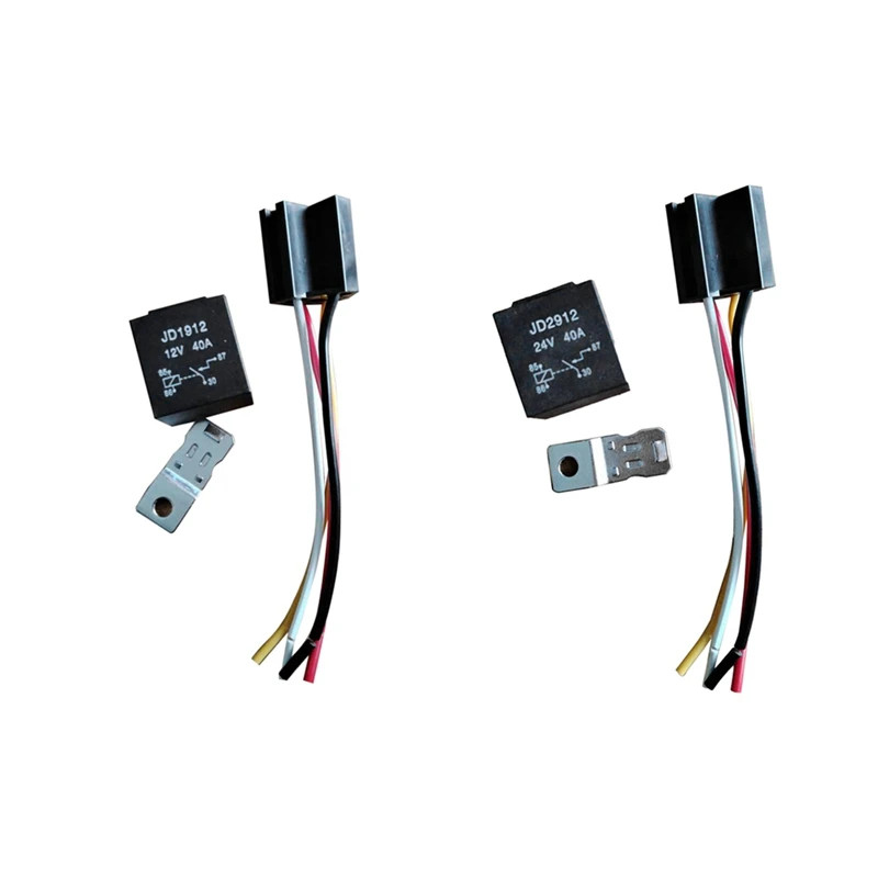 Waterproof Automotive Relay 40A, 4Pin, Car Relay With Harness Socket ...