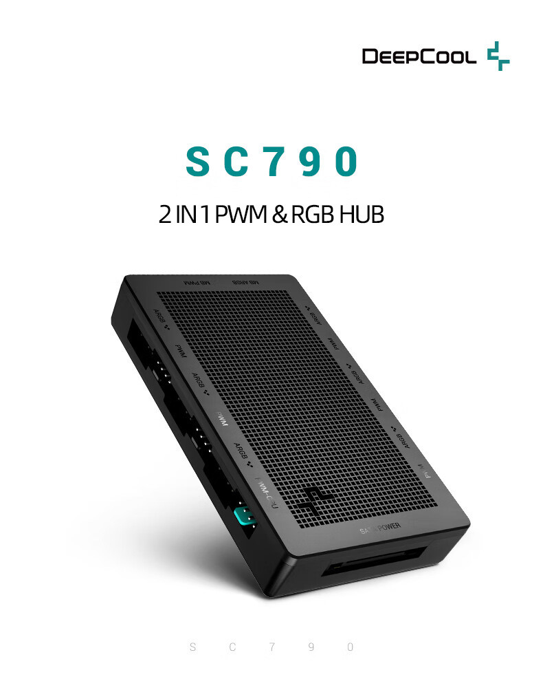 DeepCool SC790 1 to 6 PWM & ARGB Hub Magnetic Attraction 5V 3pin ARGB ...