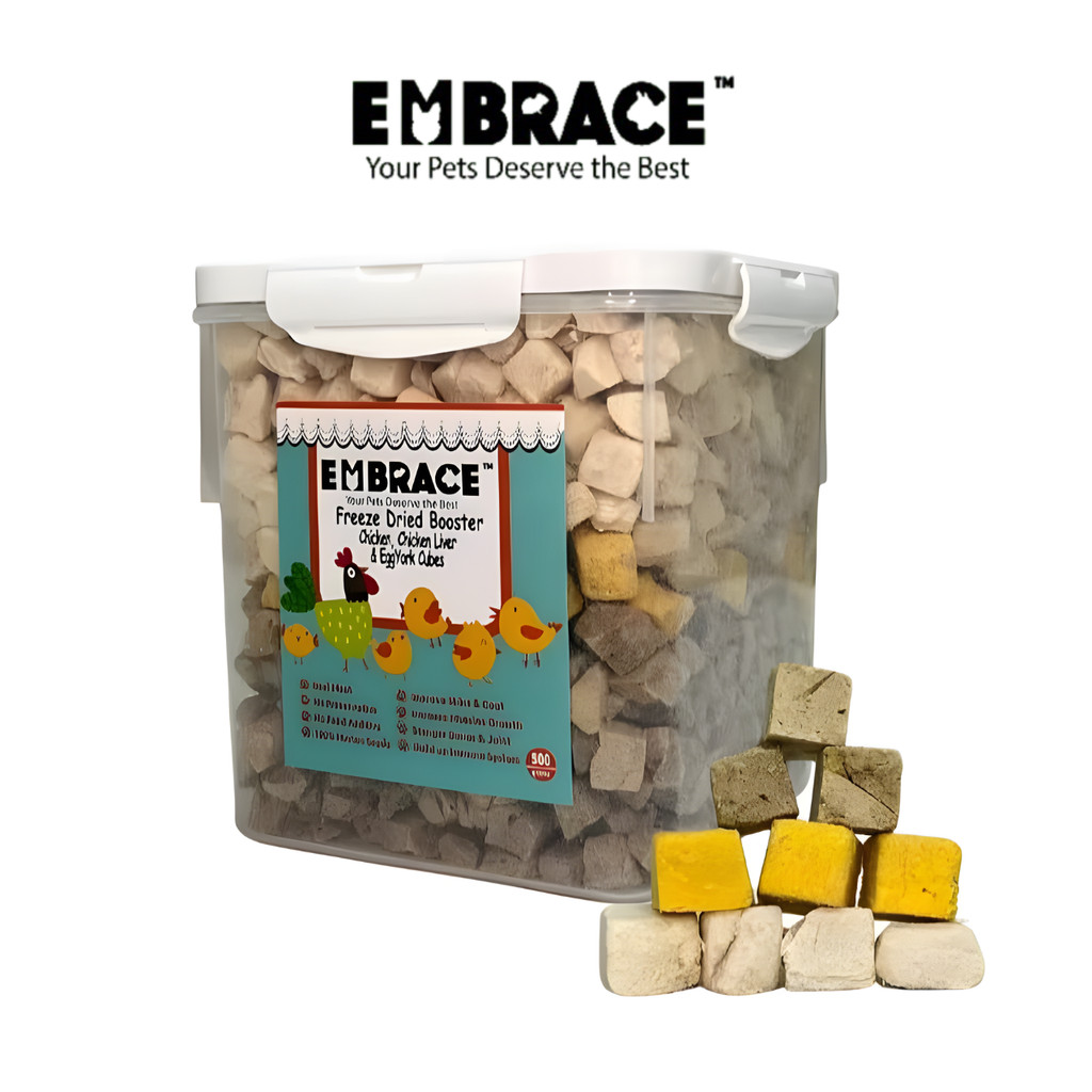 EMBRACE Premium Grade Freeze Dried Booster Food For Cats & Dogs 350G ...