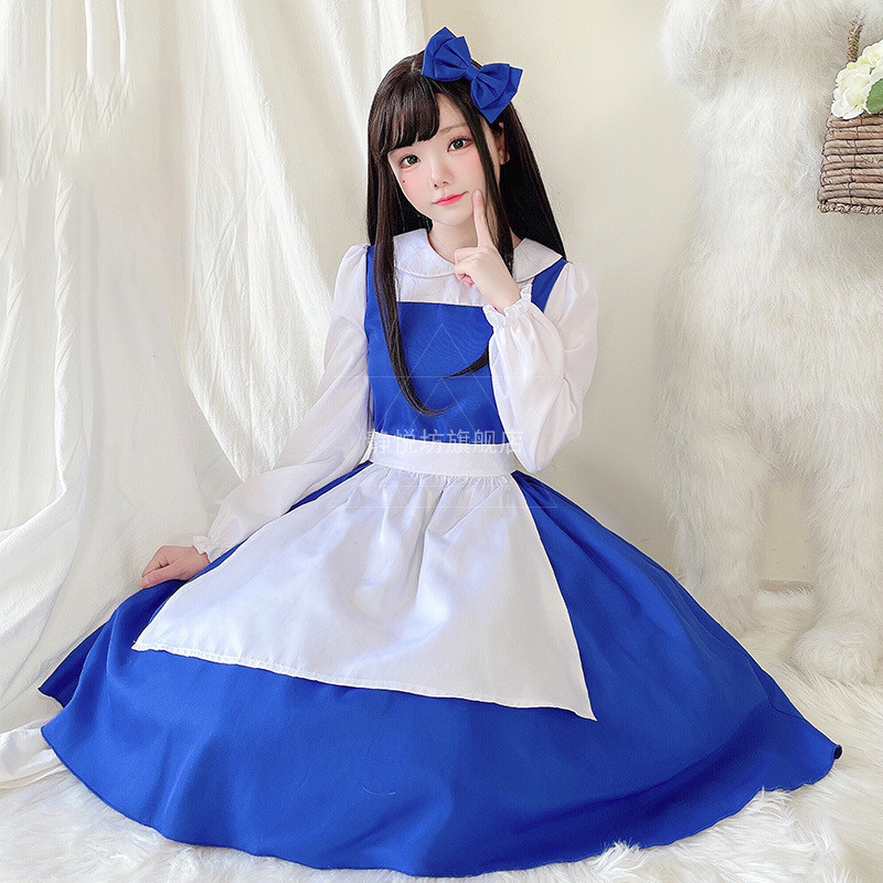 Dorothy Alice in Wonderland White Blue Dress For Kids Girl Adult Woman ...
