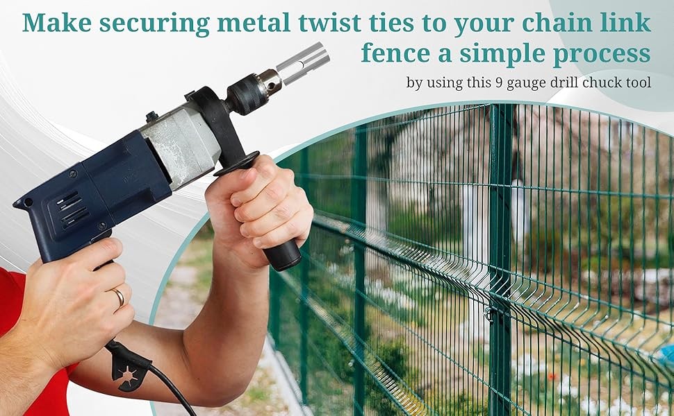 Twist Ties Tool for 9 Gauge Drill Chuck High Tensile Wire Twisting Tool ...