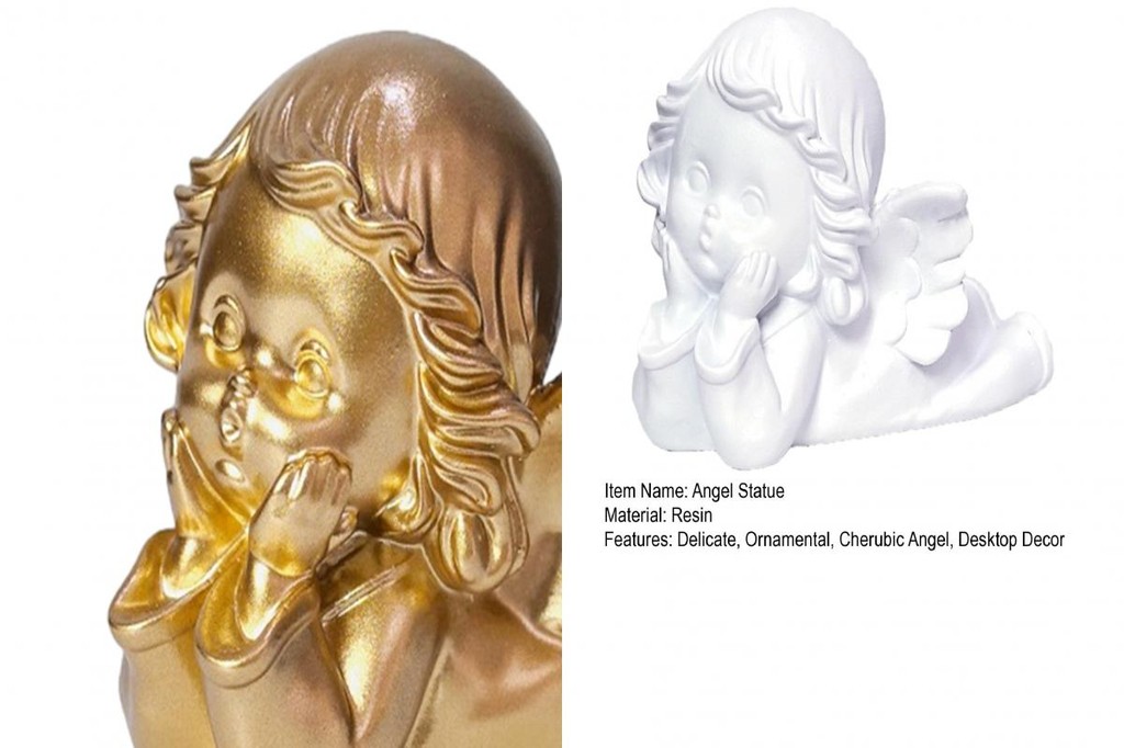 Guardian Angel Sculpture Angelic Statue Resin Praying Angel Statue for ...