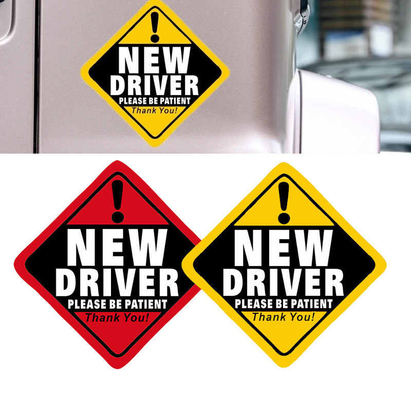 Diamond New Driver Signs New Driver Safety Warning Sticker 15cm ...
