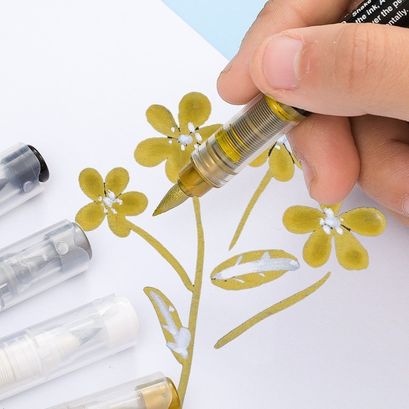 3Pcs Direct-liquid Acrylic Marker Pen - Wood Canvas Making Drawing ...