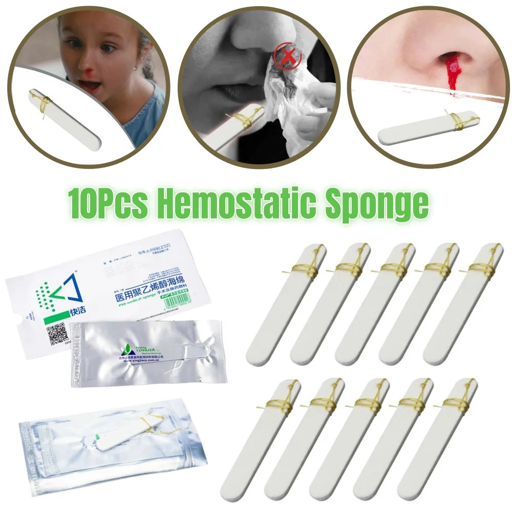 Hemostatic Nasal Sponge Disposable Medical PVF Dressing for Nosebleed ...