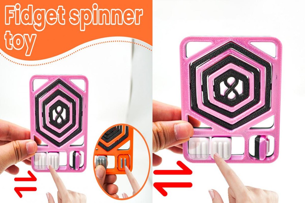 Portable Fidget Card Portable Hexagonal Spinner Fidget Card Toy for ...