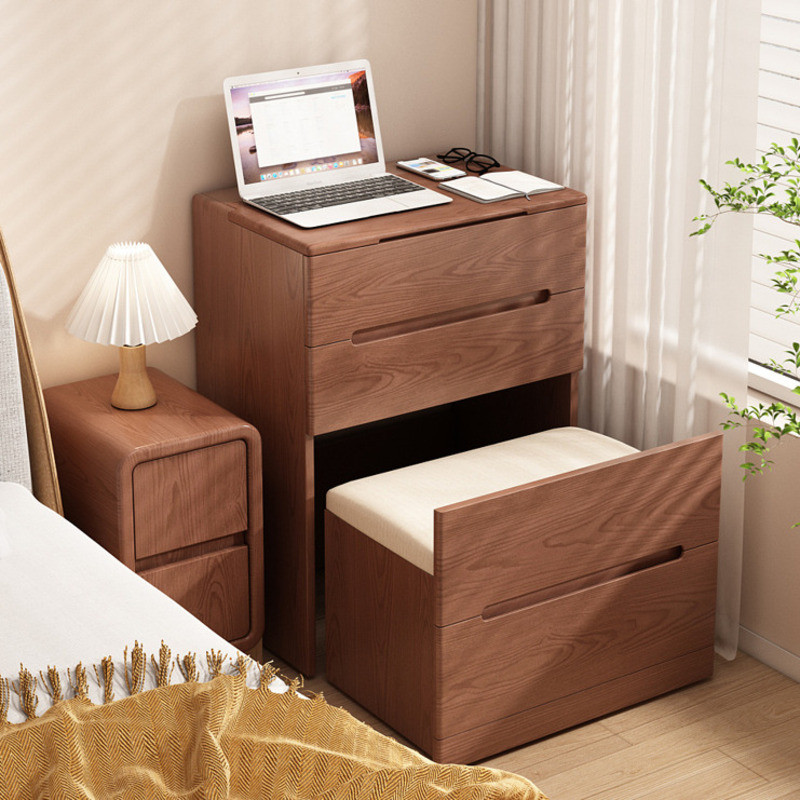 KZQJ Dressing table solid wood small dressing table bedroom storage ...