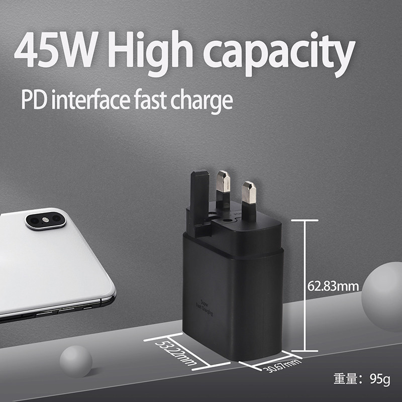 45W Super Fast Charging 5A Travel Adaptor PD 3.0 Fast Charger USB-Type ...