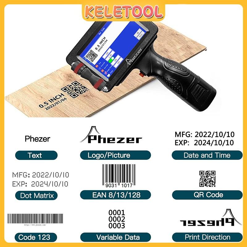 Handheld inkjet printer quick drying ink cartridge date printer touch ...