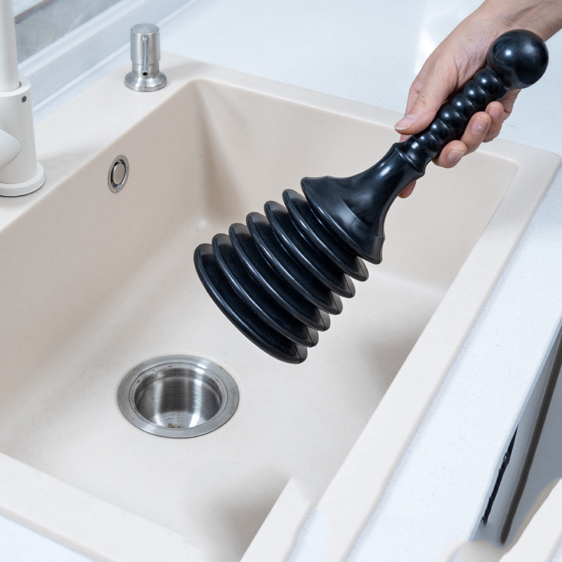 Clog Remover Rubber Black Unclogger Tool Hand Drain Plunger, Small ...