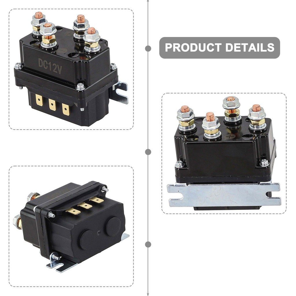 Winch Solenoid Contactor Relay 12 Volt 250 Amp Wireless Remote ...