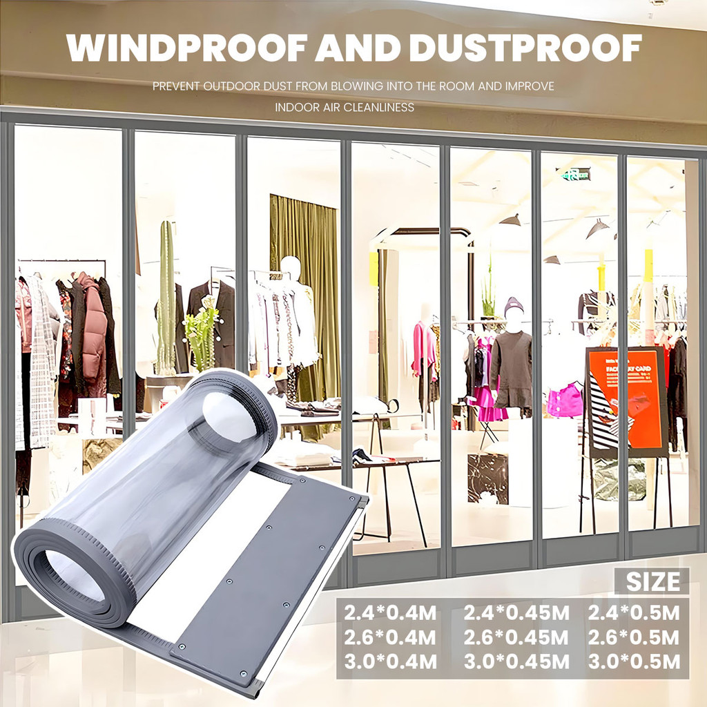 Aircond Curtain PVC Air Conditioner Curtain Windproof Block Door ...