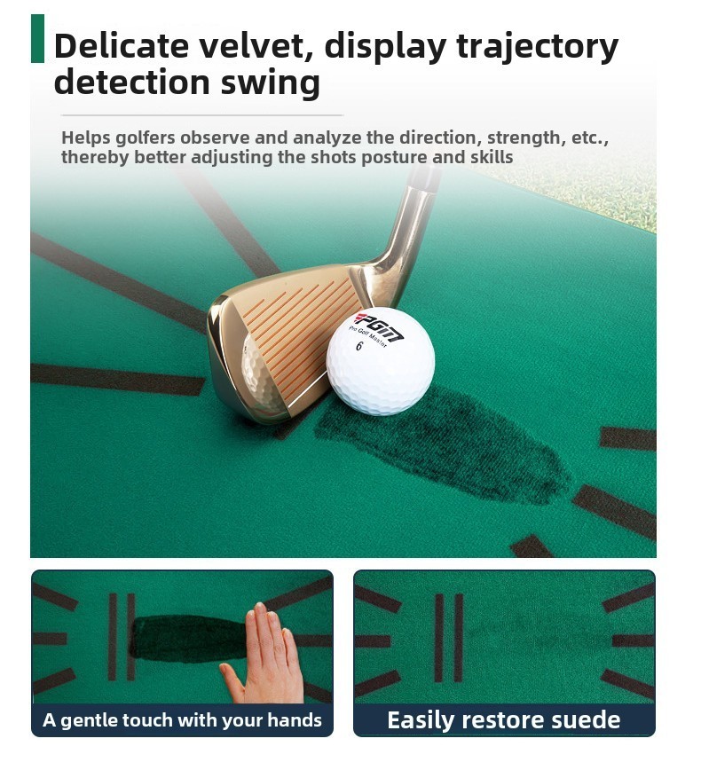 PGM High Density Curved Silk Golf Strike Pad - Velvet + Green DJD047 ...