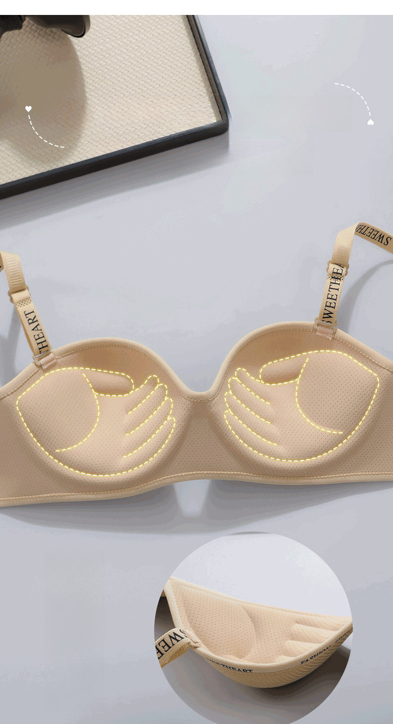 Fairy [High Quality] Seamless small chest push-up underwire half cup ...