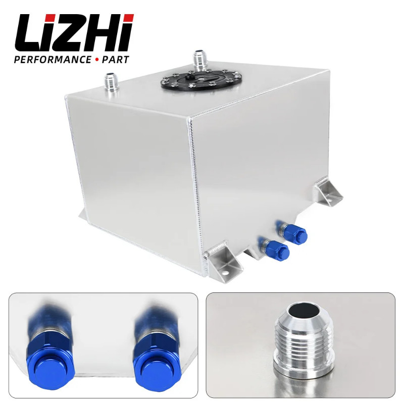 LIZHI RACING - 30L Aluminium Fuel Surge tank mirror polished Fuel cell ...
