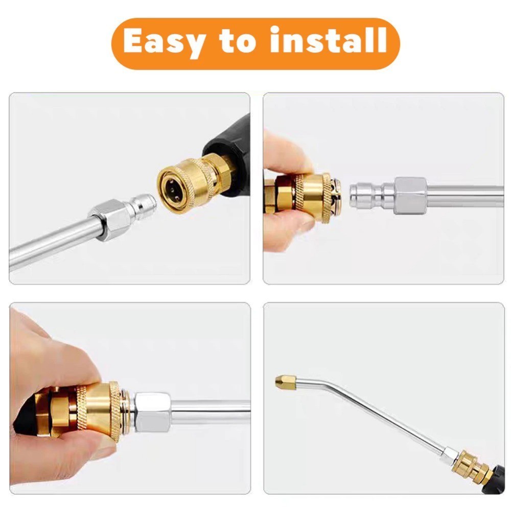 【Local Delivery】6 Size Car Washer Multi-Angled Metal Rod Nozzle Water ...