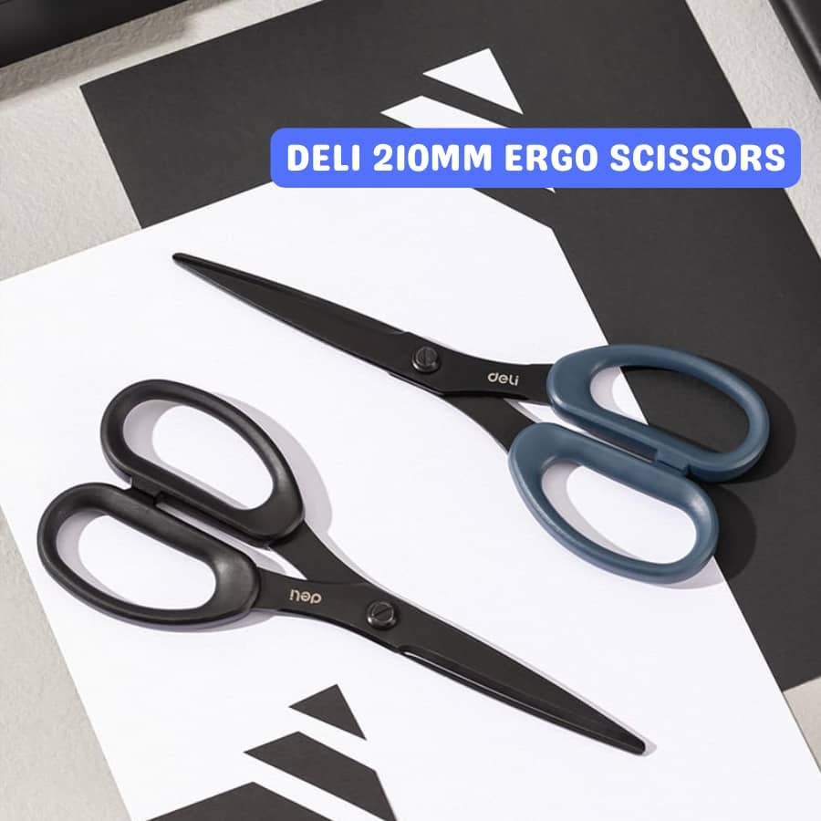Deli Scissors Stainless Steel Anti-Rust Blackening Blades Scissors ...