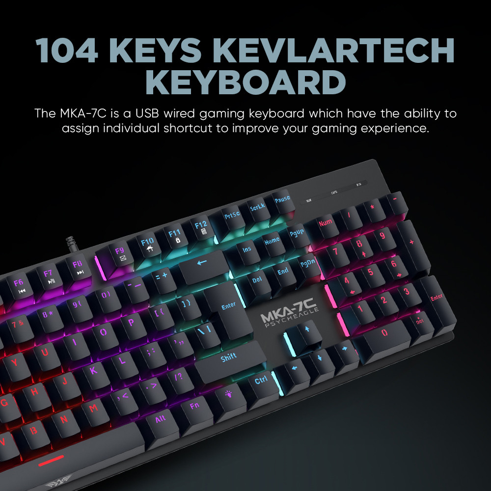 Armaggeddon MKA-7C Hotswappable Anti Ghosting Wired Mechanical Keyboard ...